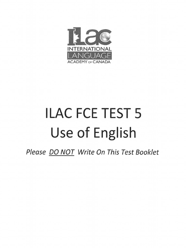 FCE Practice Test 5 Use of English1 | PDF