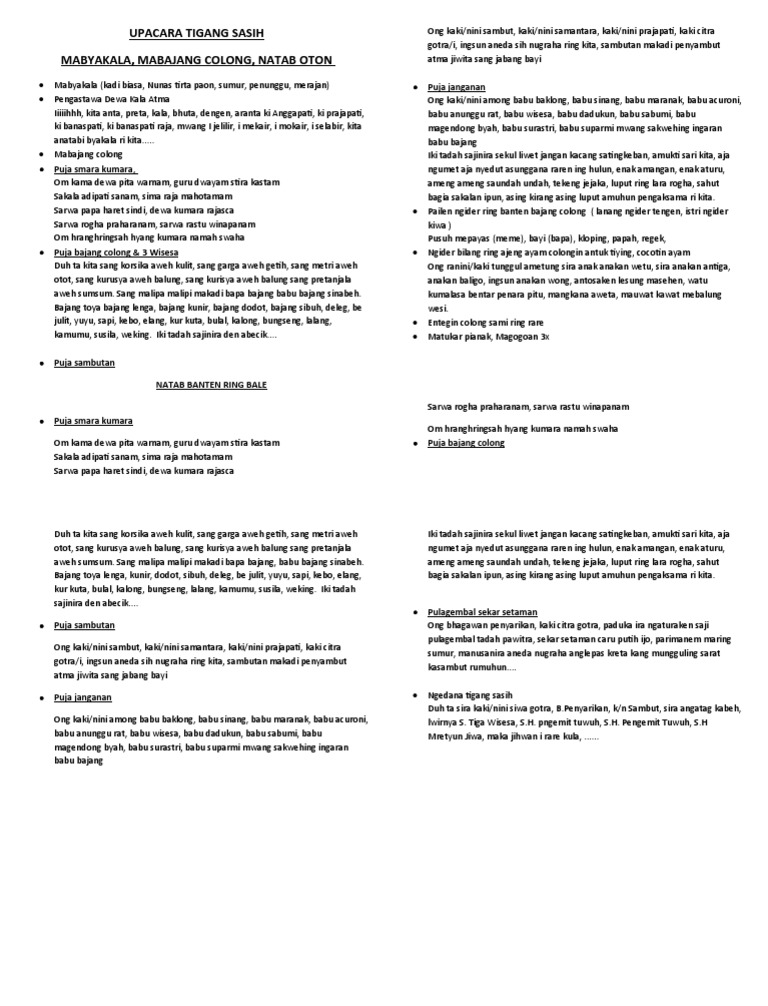 Up. Tigang Sasih | PDF