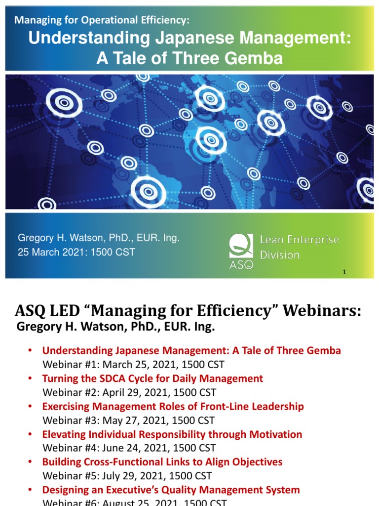 Japanese Management: Three Gemba Insights | PDF | Strategic Management ...