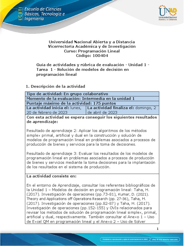 Guía de Actividades y Rúbrica de Evaluación - Unidad 1 - Tarea 1 ...