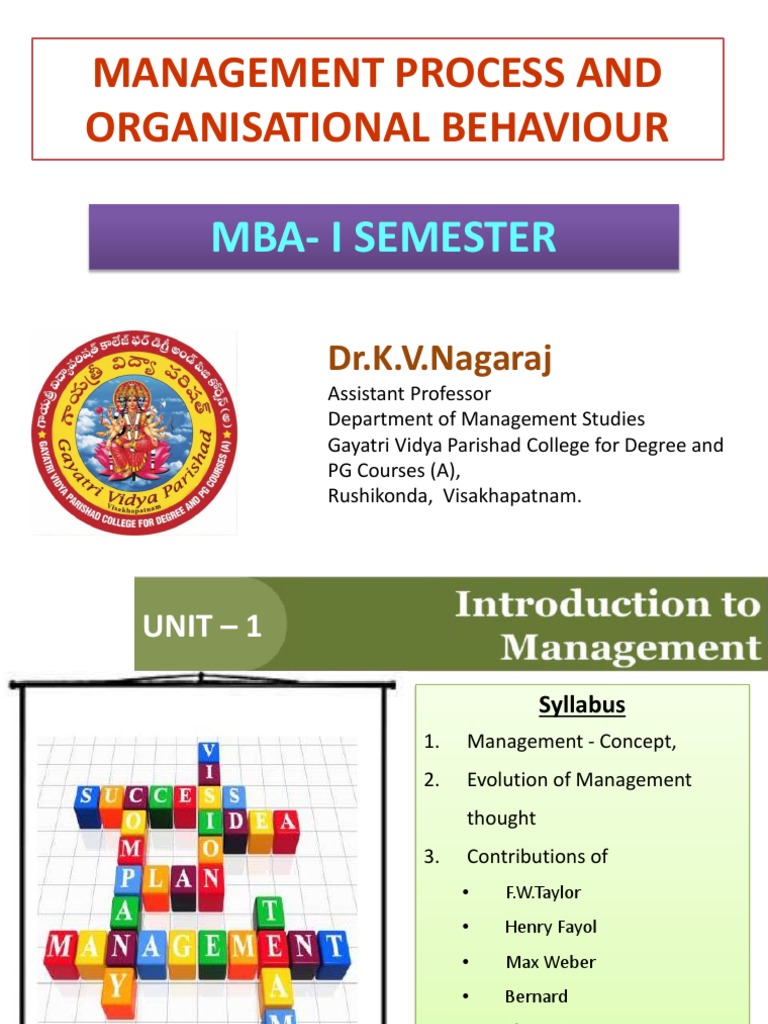 Mpob - Unit-1 | PDF | Attitude (Psychology) | Experiment