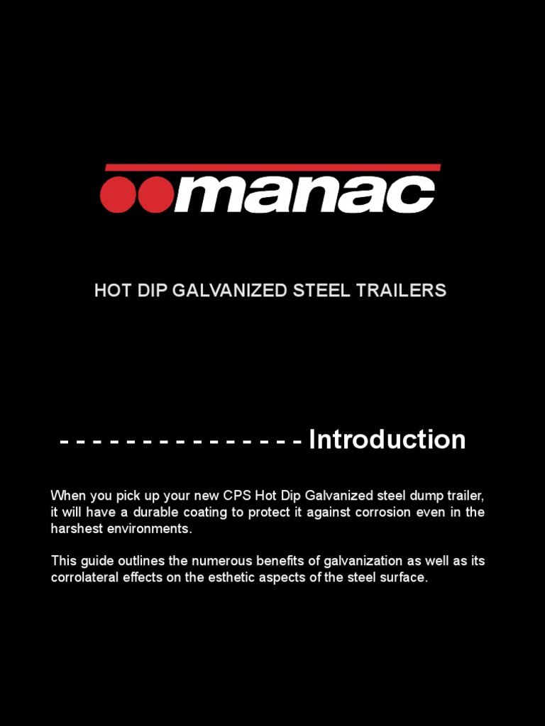 Manac Hot Dip Galvanization | PDF | Corrosion | Metals