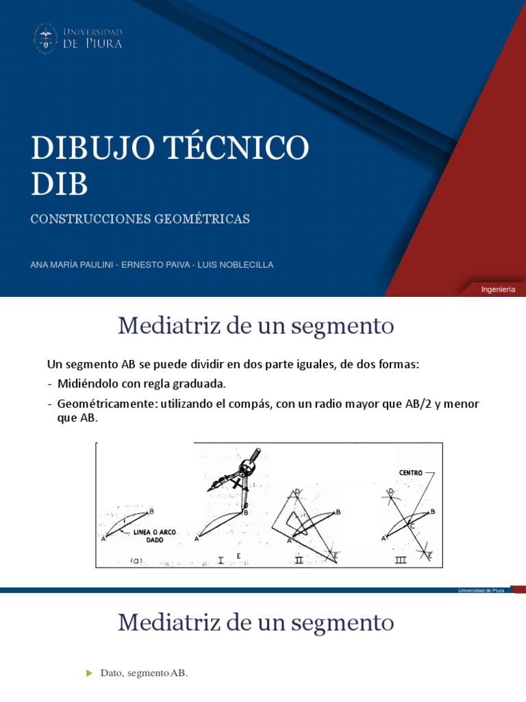 Clase N°3-6 DIB Construcciones Geométricas | PDF | Tangente | Geometría euclidiana
