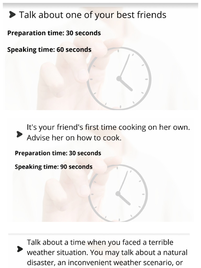 CELPIP Speaking Test 6 | PDF