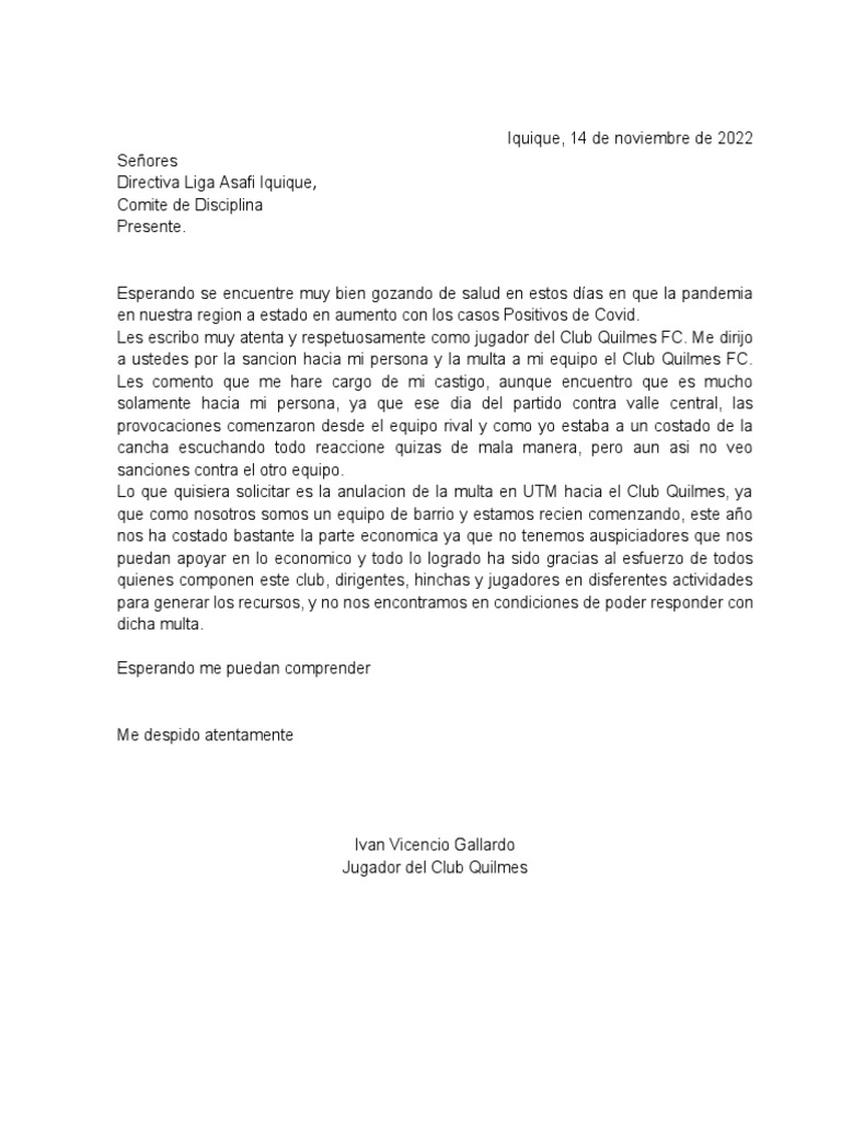 Carta Apelación | PDF