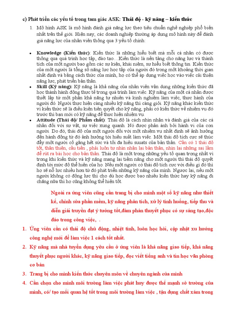 Phát triển các yếu tố trong tam giác ASK | PDF