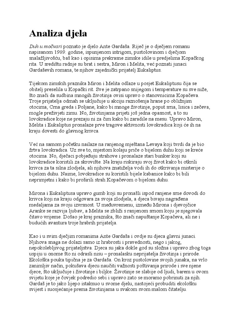 Duh U Močvari | PDF