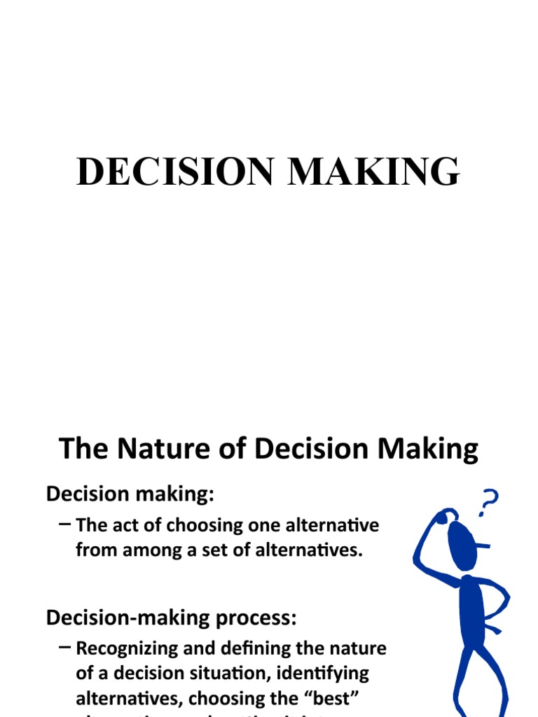 7 Decision-Making | PDF | Decision Making | Uncertainty