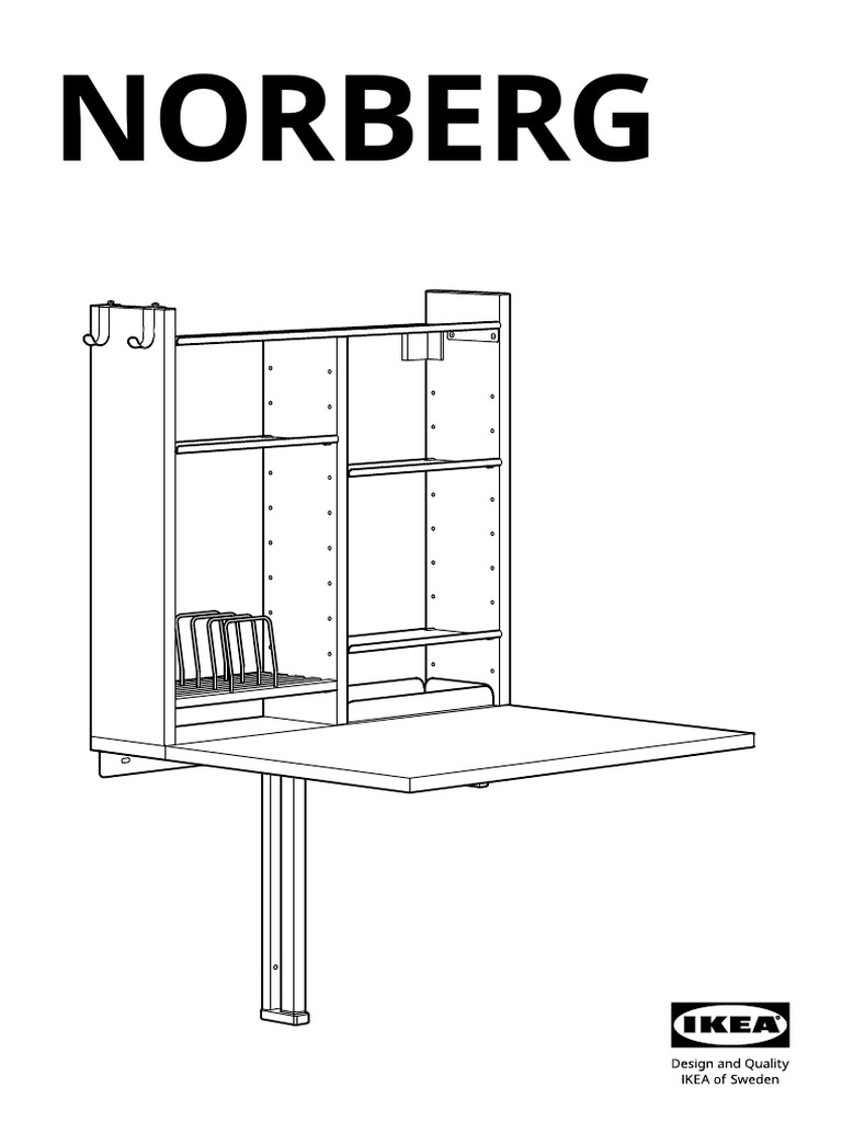 Norberg Table Murale A Rabat Av Rangement Blanc - AA 2292839 5 101 | PDF