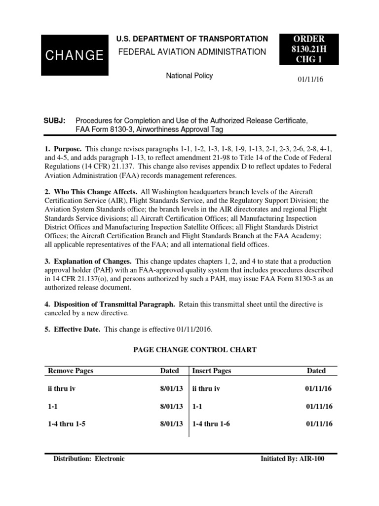 FAA Form 8130-3 Usage Procedures | PDF | Federal Aviation ...