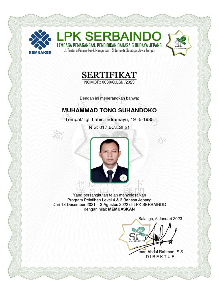 Muhammad Tono Suhandoko - STN | PDF