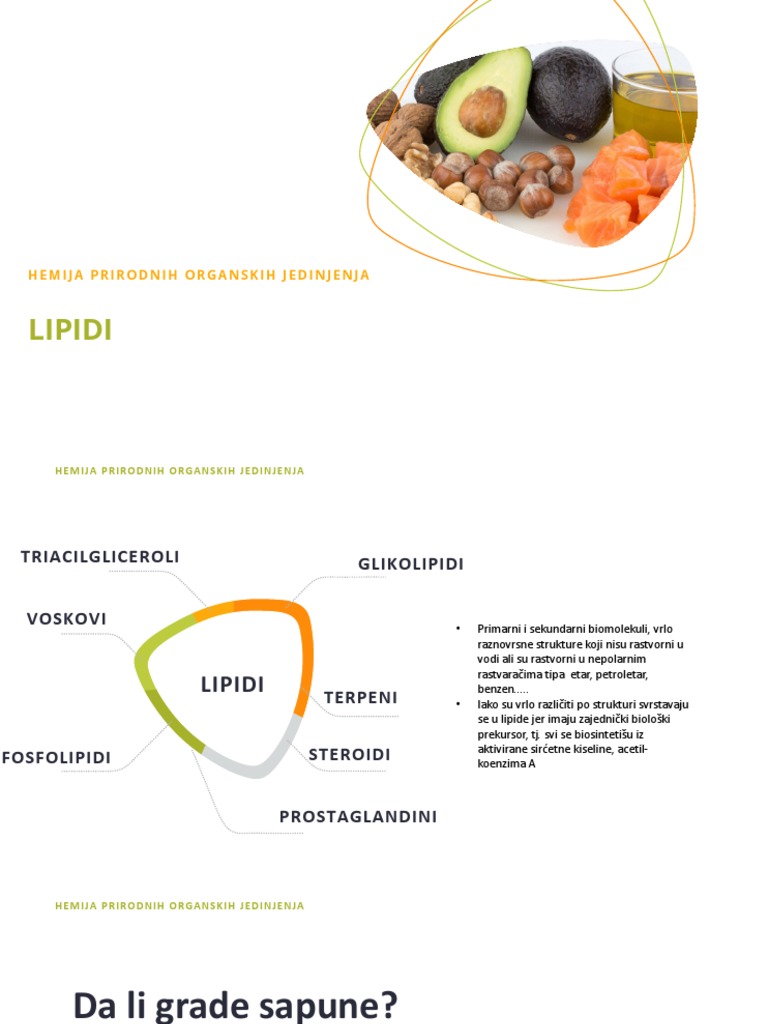 Lipidi: Hemijaprirodnihorganskihjedinjenja | PDF