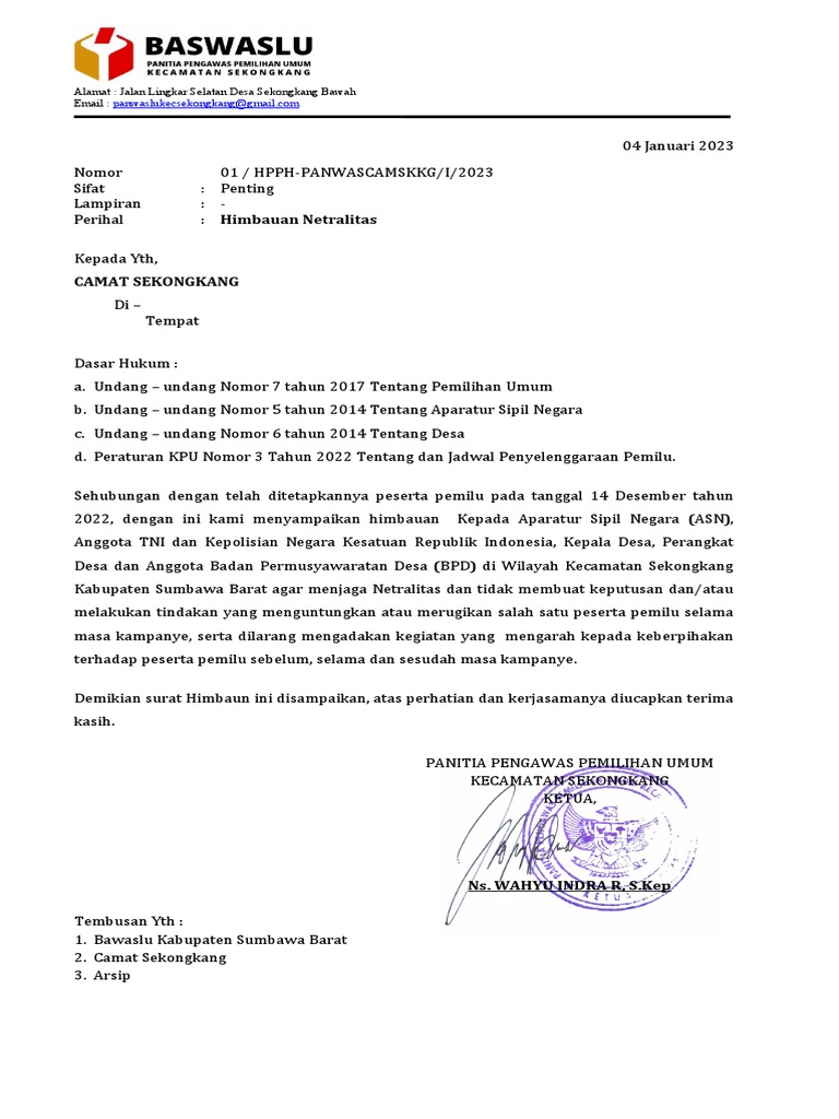 Himbauan Netralitas 2 | PDF