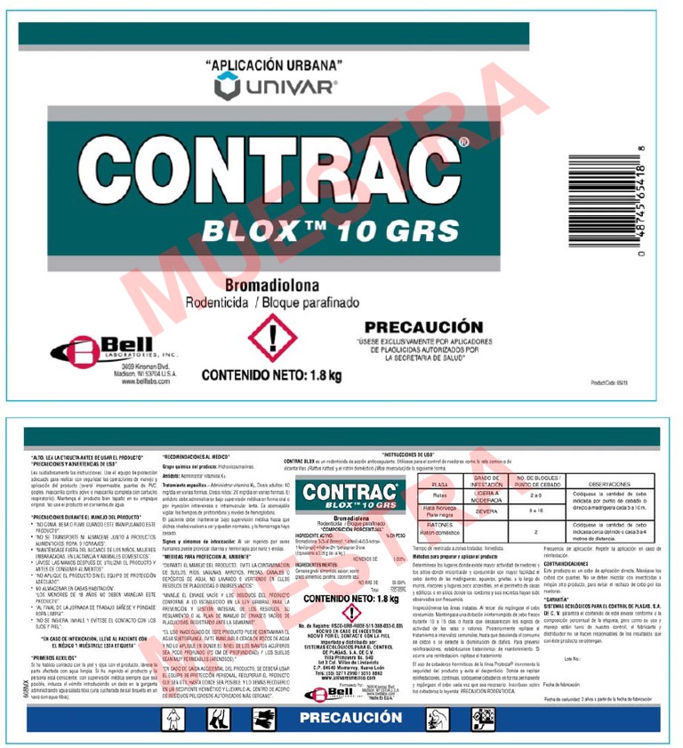 2019 Etiqueta Contrac Blox | PDF