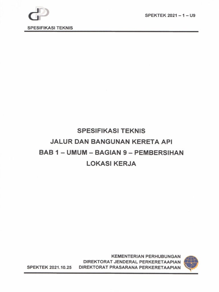Spektek 2021 - 1 - U9 - Pembersihan Lokasi Kerja | PDF