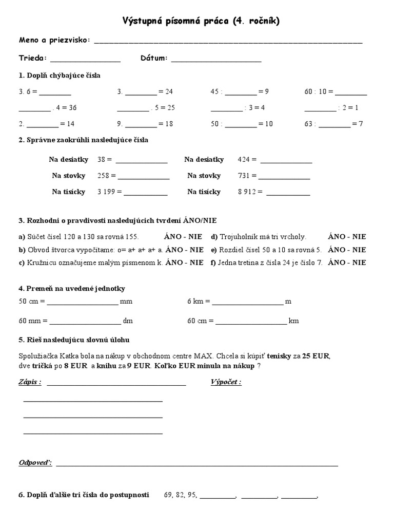 Výstupná písomná práca | PDF