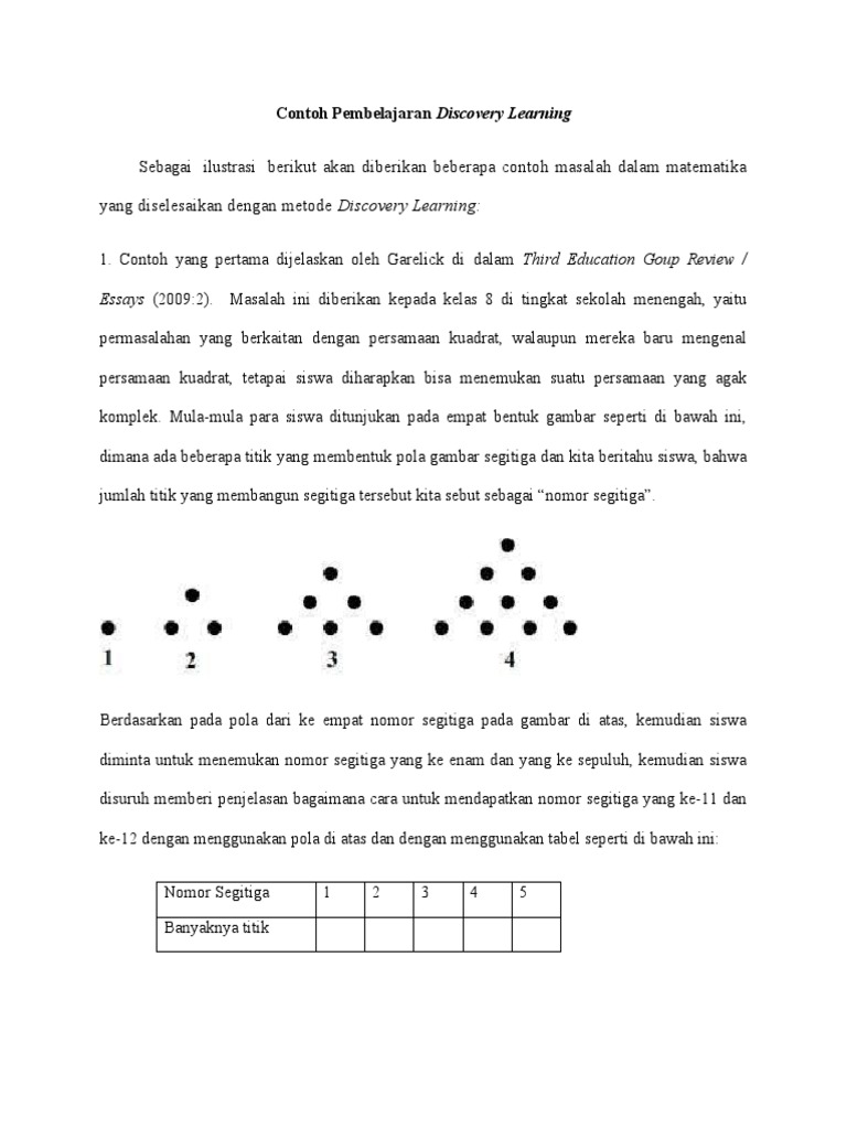 Contoh Pembelajaran Discovery Learning | PDF