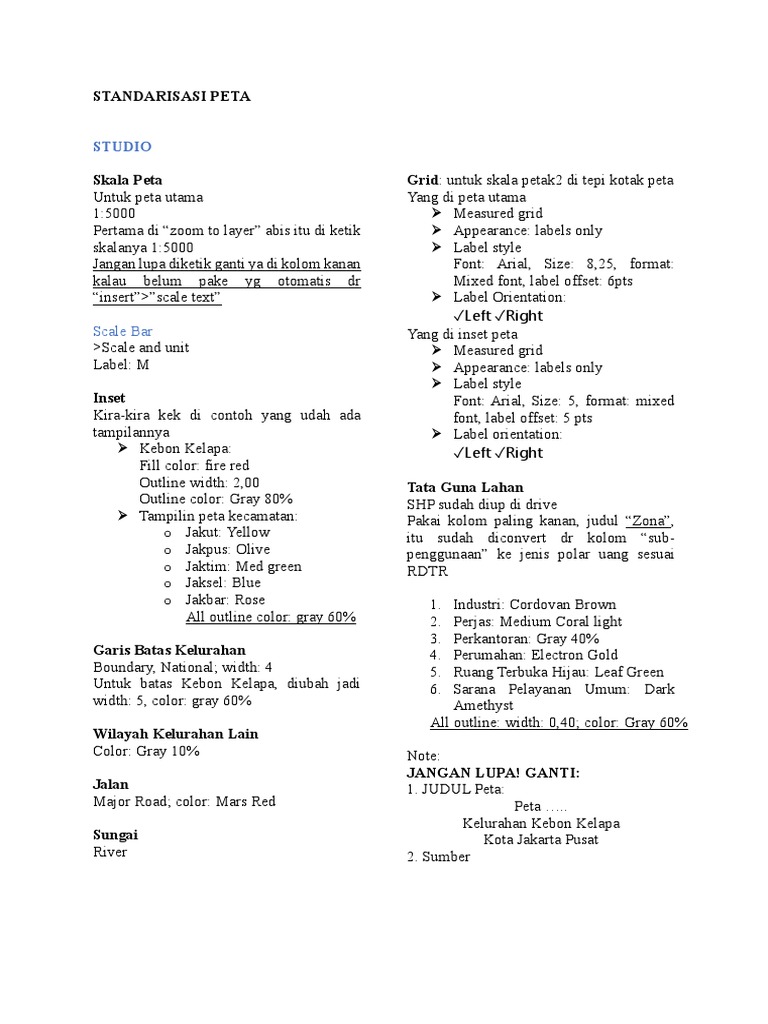 Standarisasi Peta | PDF