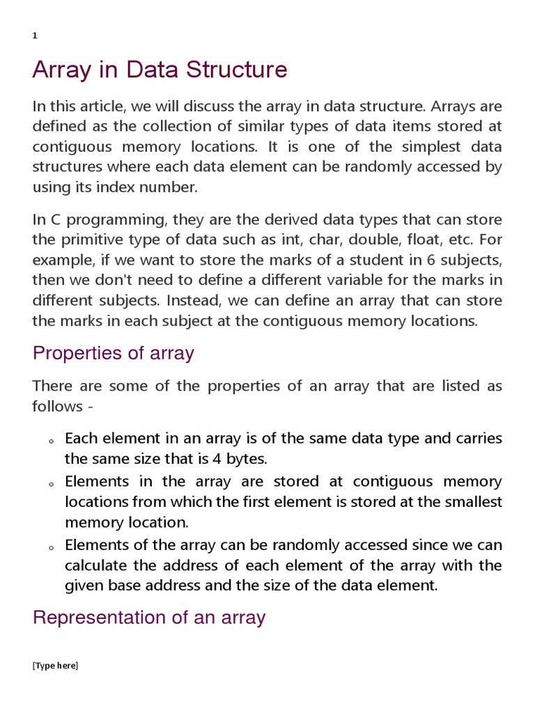 Array in Data Structure | PDF | Queue (Abstract Data Type) | Computer Science