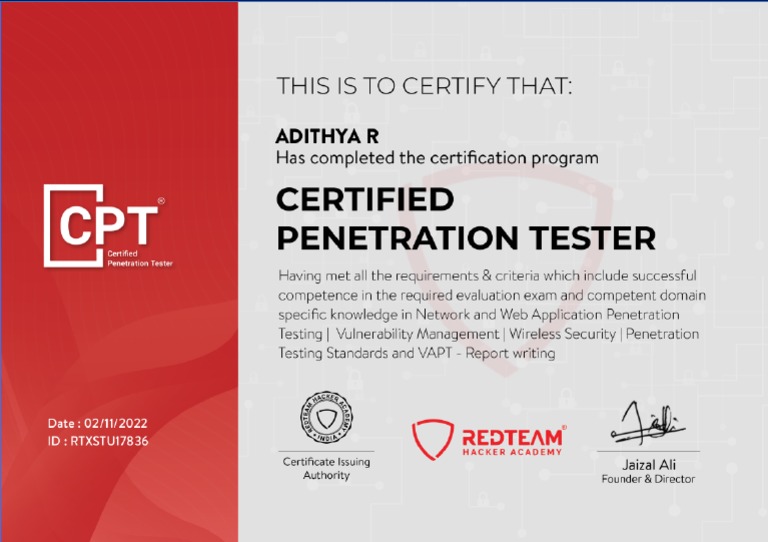 CPT Certificate | PDF
