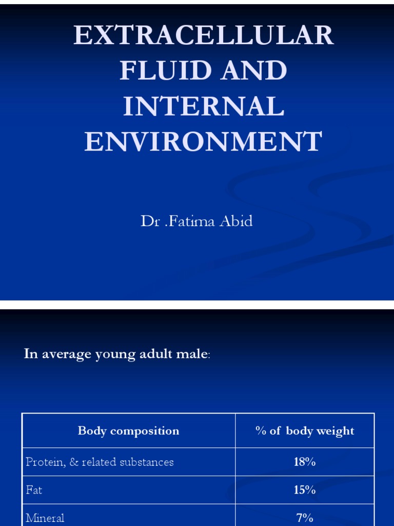 Extracellular Fluid | PDF | Chemistry | Physiology
