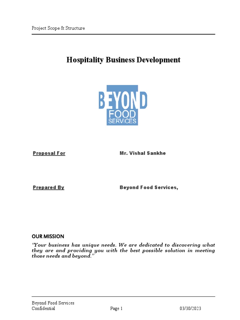 Resort Development Proposal | PDF | Feasibility Study | Restaurants