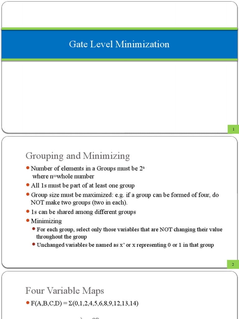 Week 04 Digital Design - 03 Gate Level Minimization 31032020 112339am | PDF | Electronic ...