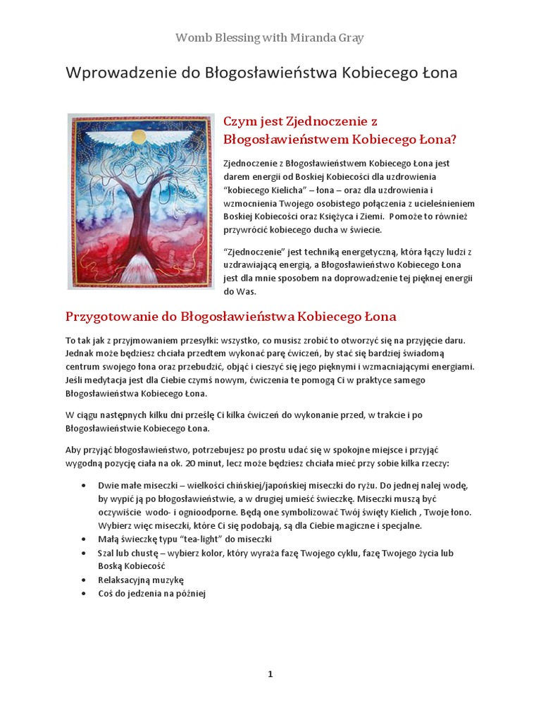 Womb Blessing Introduction Polish | PDF