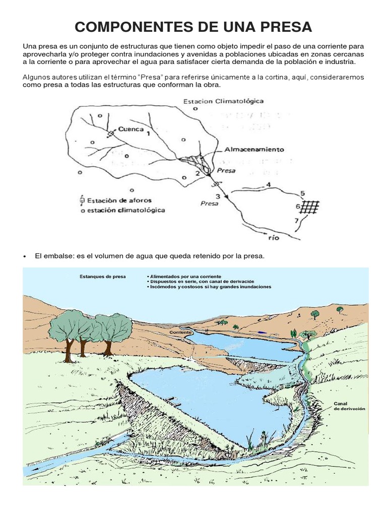 03 - Componentes de Una Presa | PDF | Represa | Naturaleza