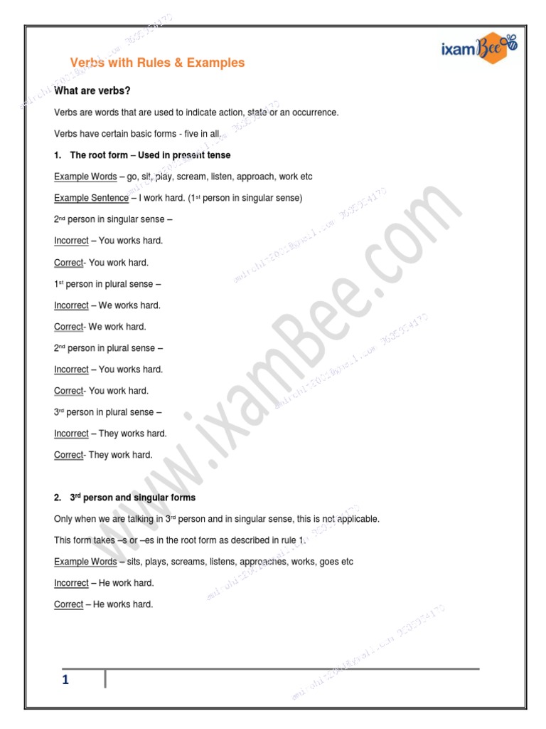 Verb Basic | PDF | Grammatical Number | Subject (Grammar)