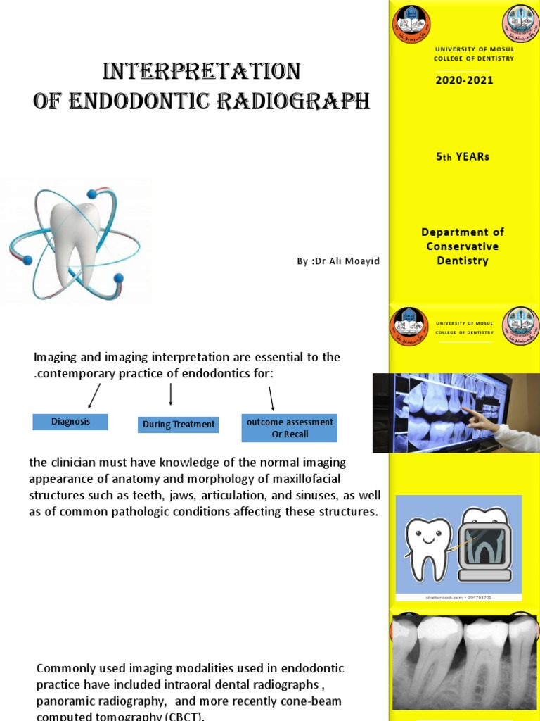 Interpretation of Endodontic Radiographs | PDF | Radiography | Dental ...