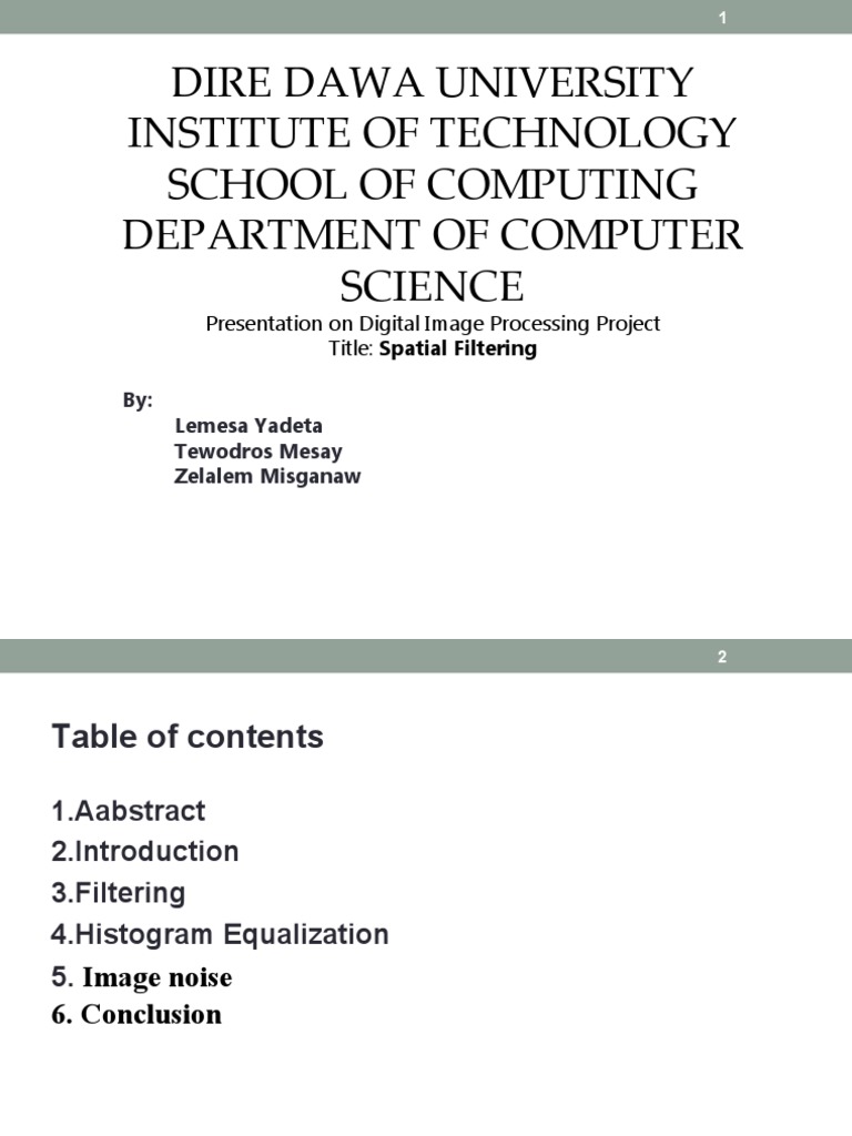 Dire Dawa University Institute of Technology School of Computing Department of Computer Science ...