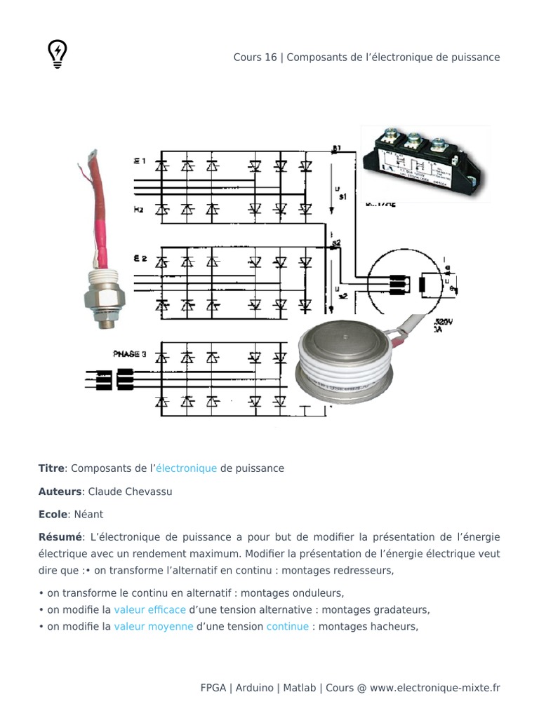Composants clés de l'électronique de puissance | PDF | Électronique ...
