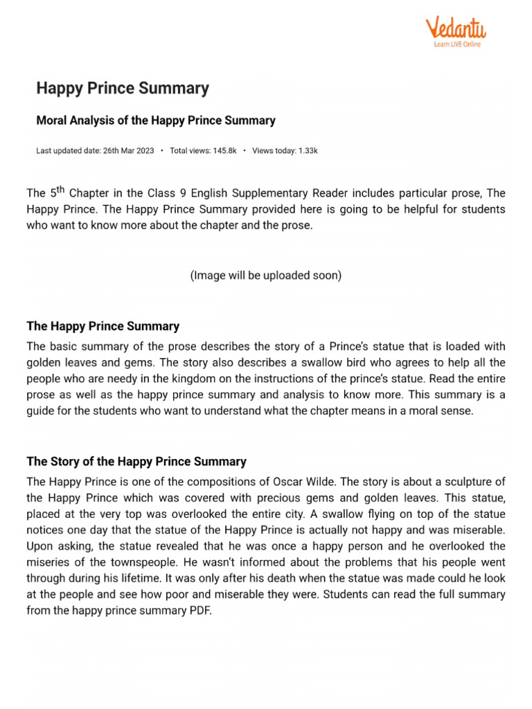 Happy Prince Summary | PDF