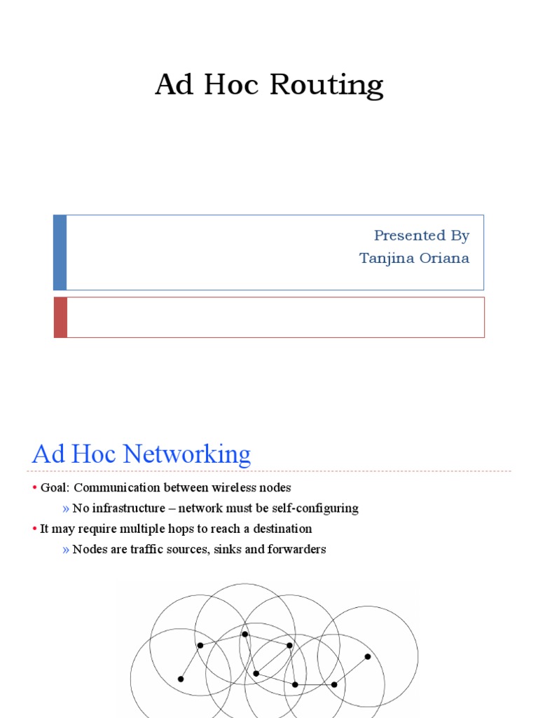Lecture 4 Adhoc Routing | PDF | Routing | Wireless Ad Hoc Network Lecture 4 Adhoc Routing | PDF | Routing | Wireless Ad Hoc Network