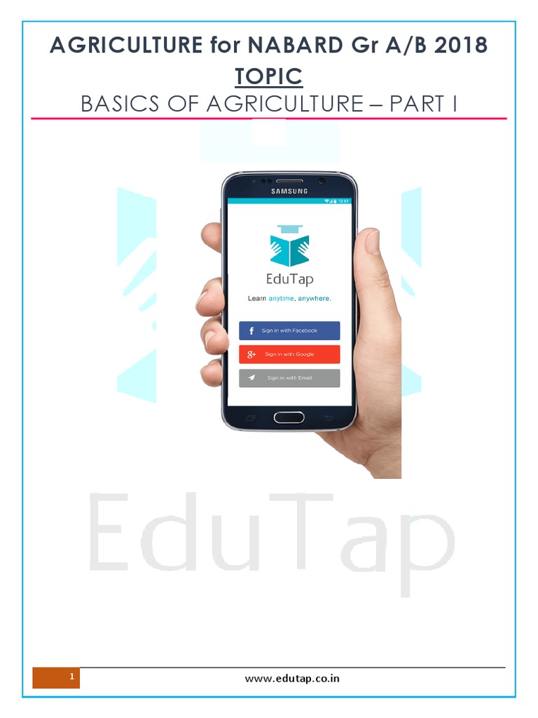 Basic of Agriculture Part I | PDF | Agriculture | Capital (Economics)