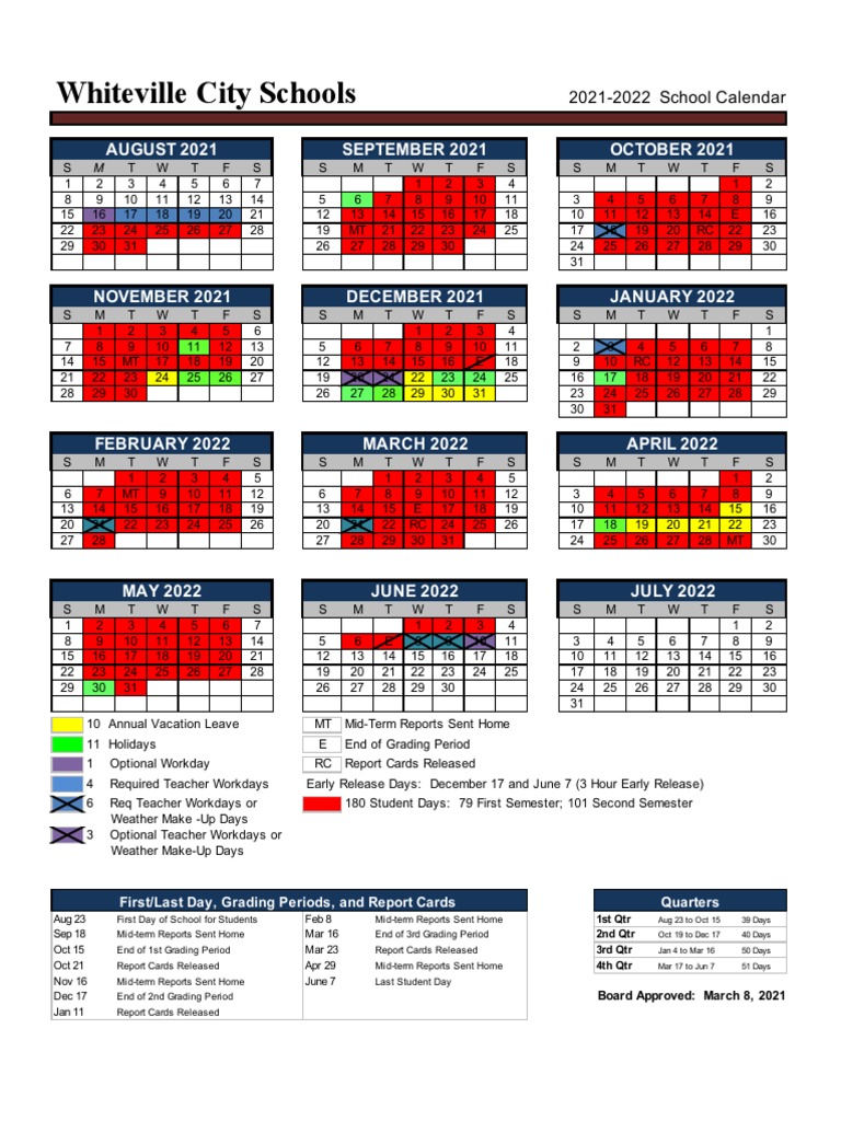 School Calendar SY 2021-2022 | PDF | Academic Term | Schools