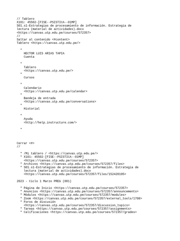 S01.s1-Estrategias de Procesamiento de Información. Estrategia de Lectura (Material de ...