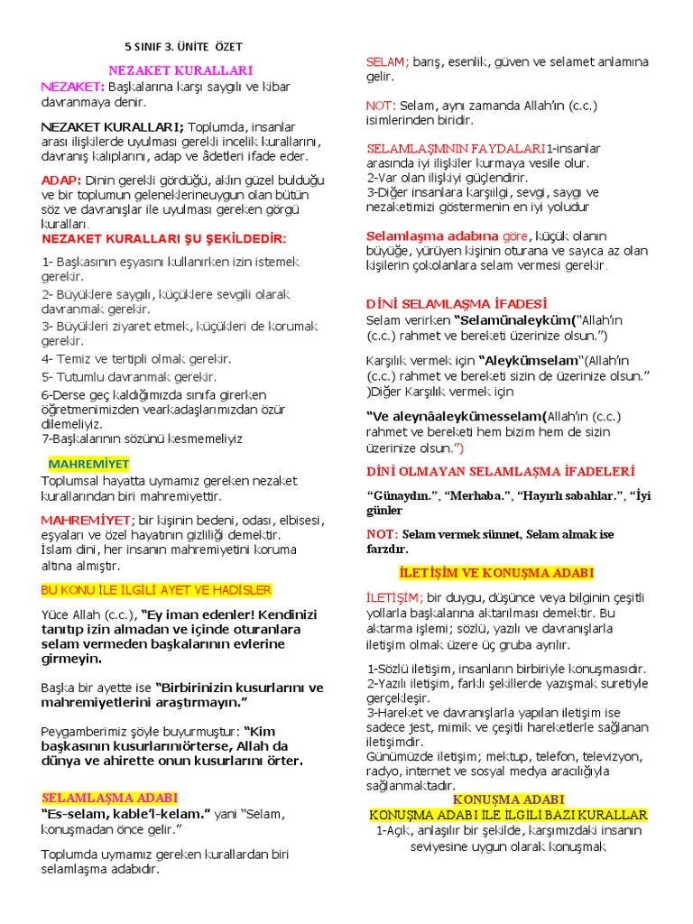 Odev 5-.3uni-Ozet | PDF