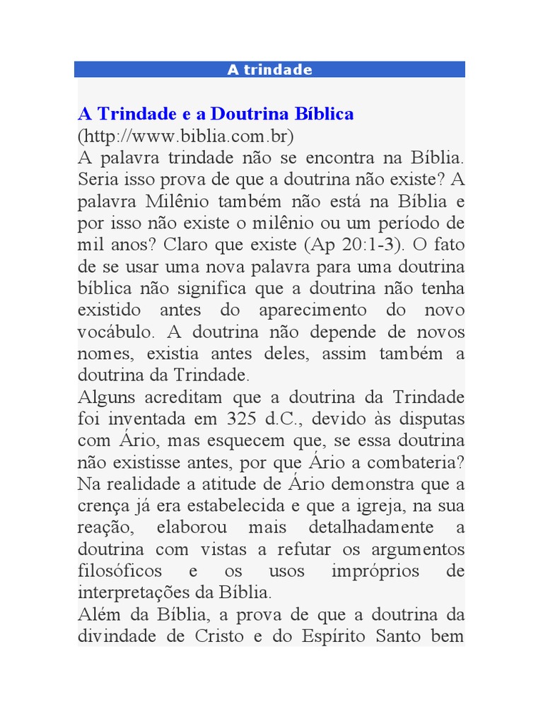 A trindade | PDF | Trindade | Logotipos