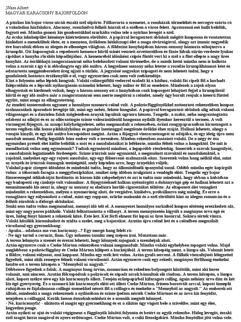 Wass Albert Hagyaték | PDF