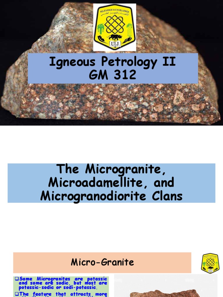 Lect-04-Classification of Igneous Rocks-Microgranites, Micro ...