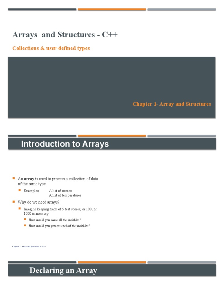 Arrays and Structures in CPP | Download Free PDF | C++ | Integer ... Arrays and Structures in CPP | Download Free PDF | C++ | Integer ...