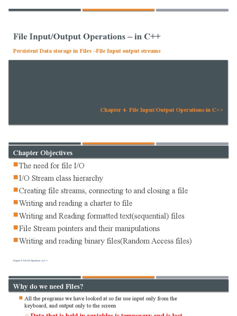 File Input Output In Cpp Pdf Computer File Pointer Computer 