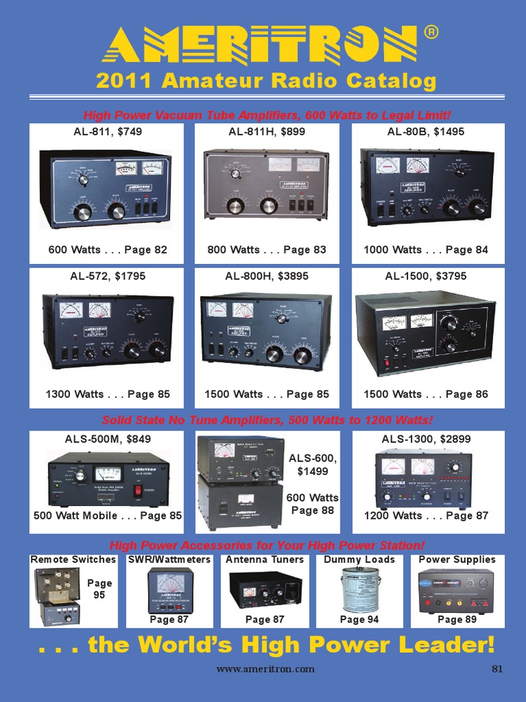 Ameritron | PDF | Vacuum Tube | Power Supply