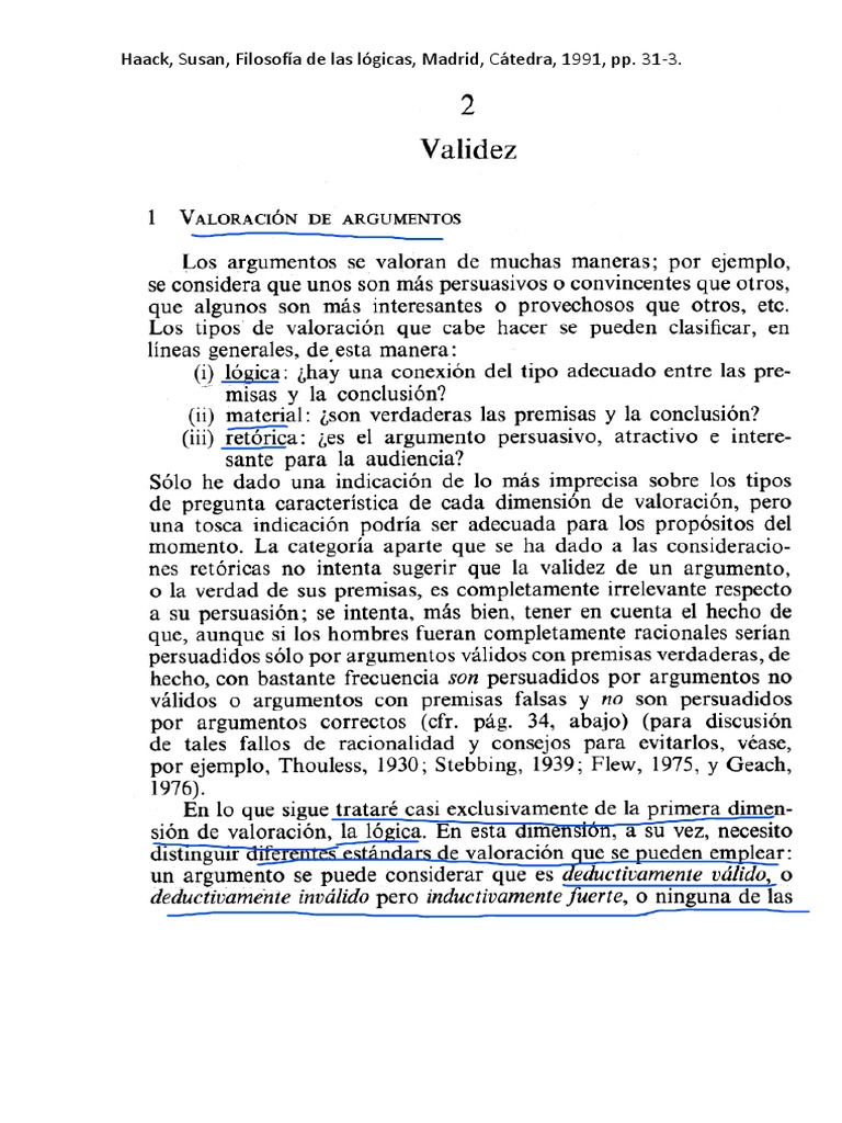 Filosofía de las lógicas de Susan Haack | PDF