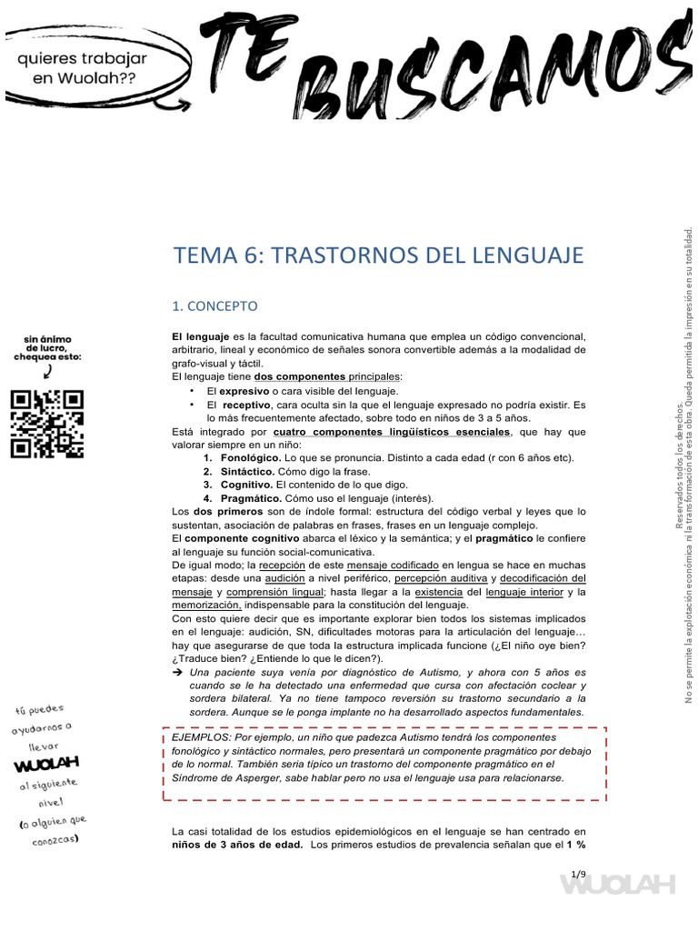 Wuolah Free Tema 6 - Removed | PDF | Trastorno mental | Tartamudeo