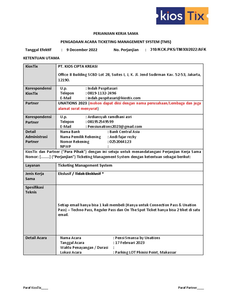 Kiostix - PKS - Draft - NEW (TMS) - Smansa | PDF