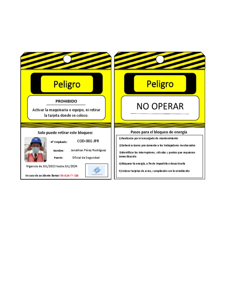 Tarjeta de Aviso | PDF