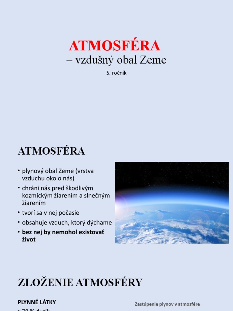 Atmosféra: - Vzdušný Obal Zeme | PDF